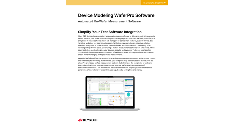 WaferPro Express 晶圆在片测量程序软件 | Keysight